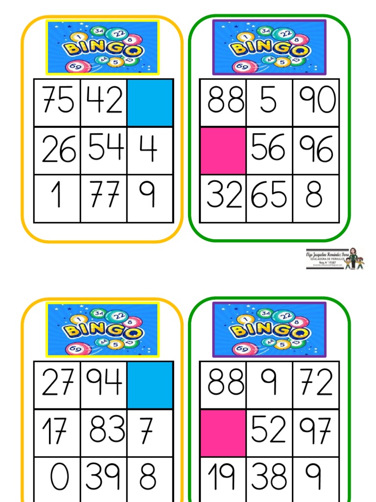 Bingo Numerico Hasta El 99 | PDF