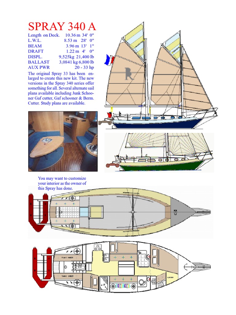 Build Your Own Sailboat SPRAY 340 B | PDF