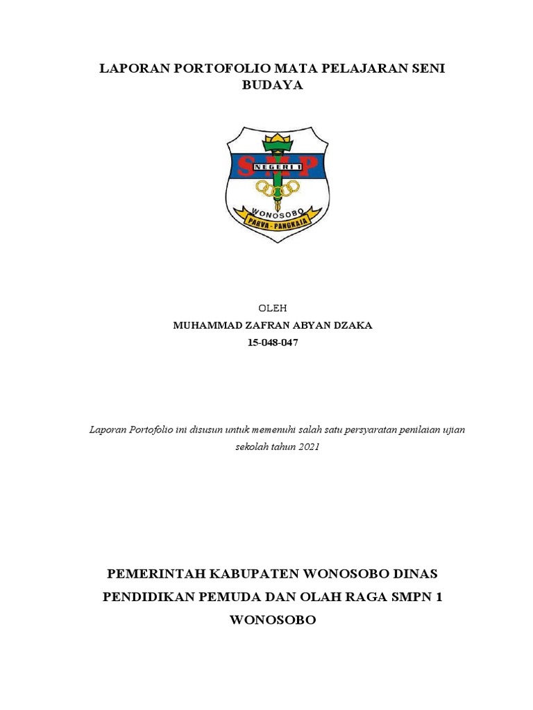 Portofolio Seni Budaya | PDF | Seni & Disiplin Bahasa