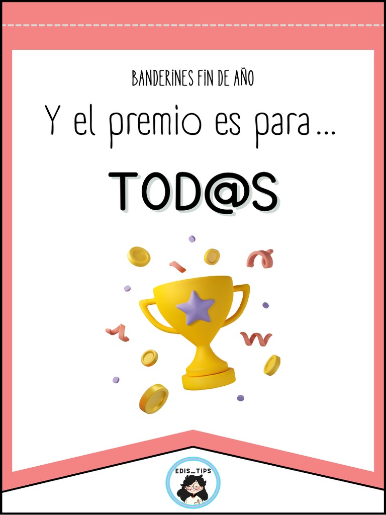 Banderines de Premiación Fin de Año - @edis - Tips | PDF