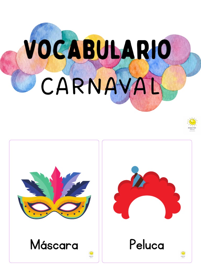 Vocabulario CARNAVAL | PDF