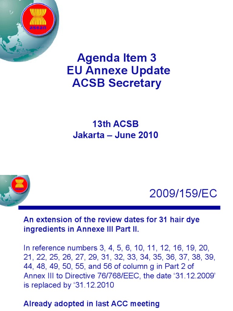 ANNEX 4 - EU Annex Update | PDF | Cosmetics | Toiletry