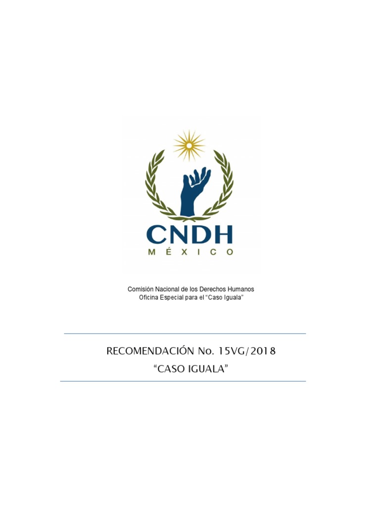 Recomendación CNDH Ayotzinapa, RecVG - 015 | PDF | Violación | Derechos humanos
