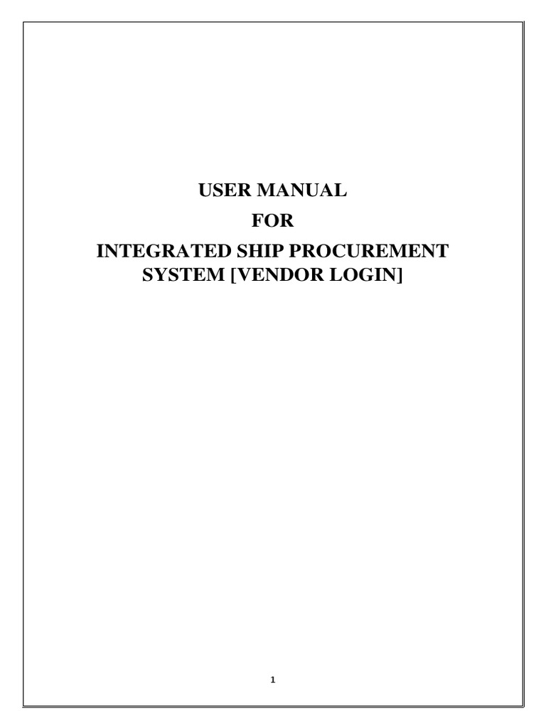 Vendor (User Manual) | PDF | Login | User (Computing)