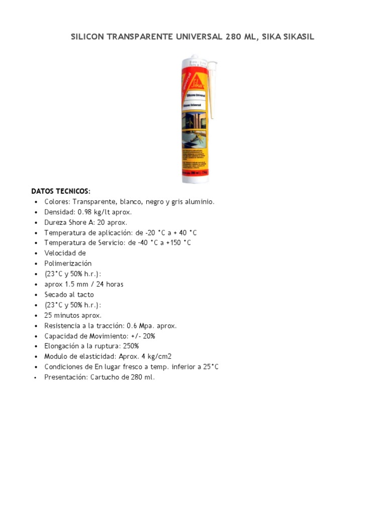 P 12 - Silicon Transparente | PDF
