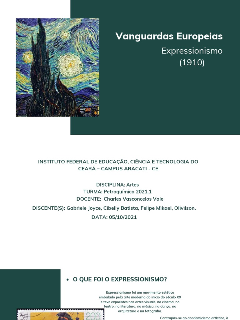 Vanguardas Europeias | PDF | Expressionismo | Movimentos