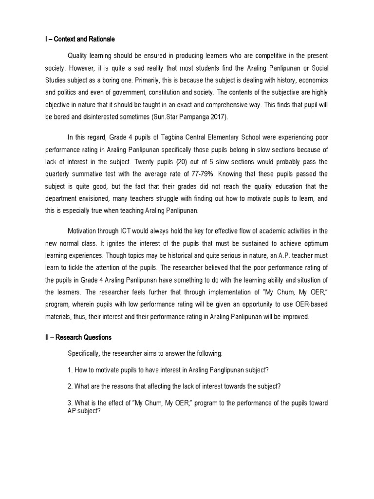 Action Research Final | Download Free PDF | Cognitive Science | Behavior Modification