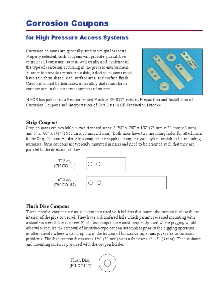 Coupons HP | PDF | Corrosion | Pipe (Fluid Conveyance)