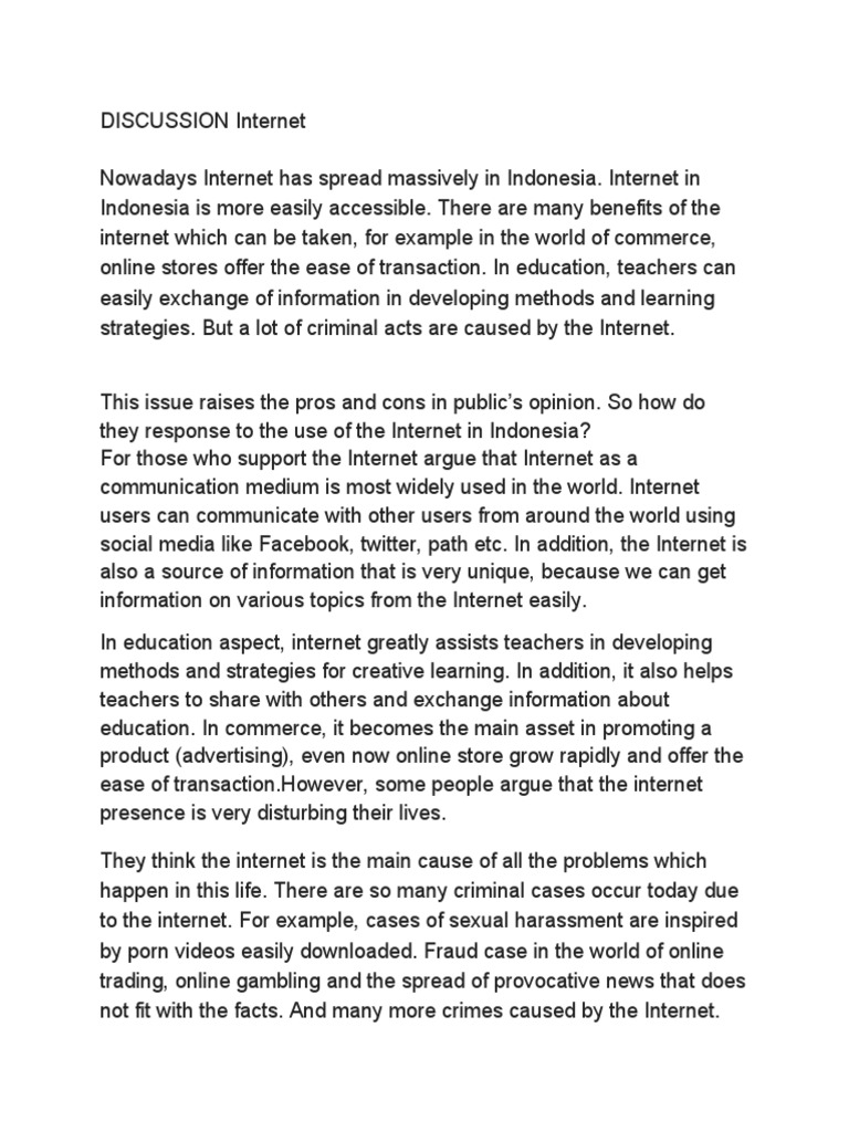 DISCUSSION Internet | PDF