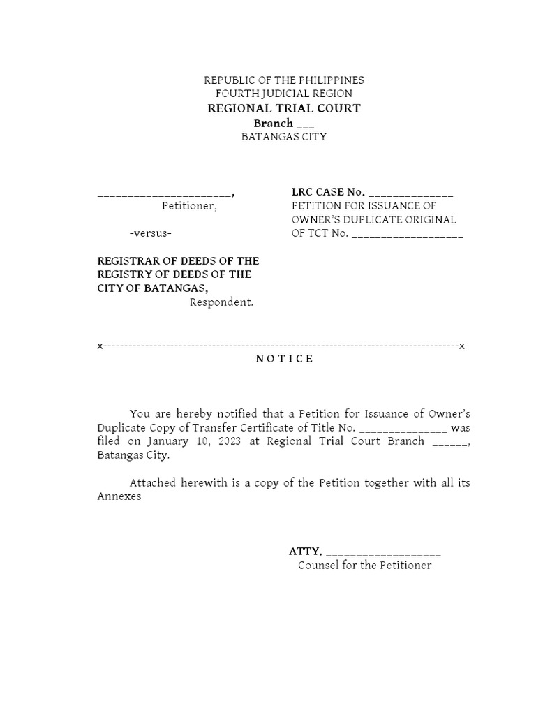 Notice To Adjoining Owners | PDF