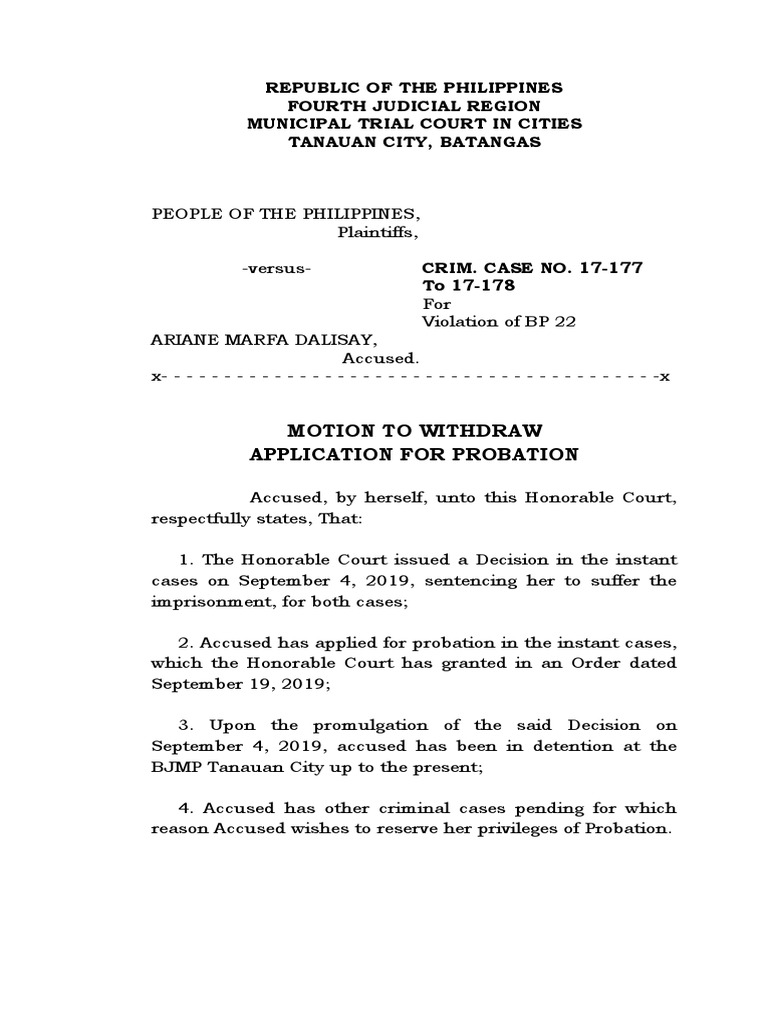 Motion To Set Bail | PDF