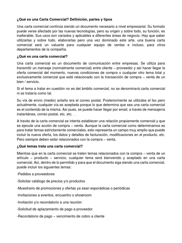 Guía Completa de Cartas Comerciales | PDF | Máquina de escribir | Teclado