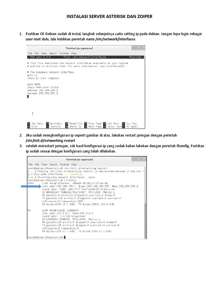 Instalasi Server Asterisk Dan Zoiper | PDF | Komputer