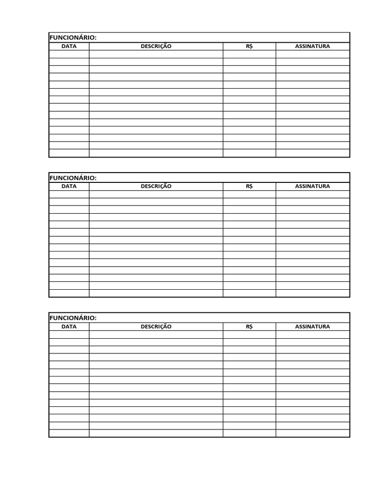 Planilha Consumo Interno Funcionários | PDF