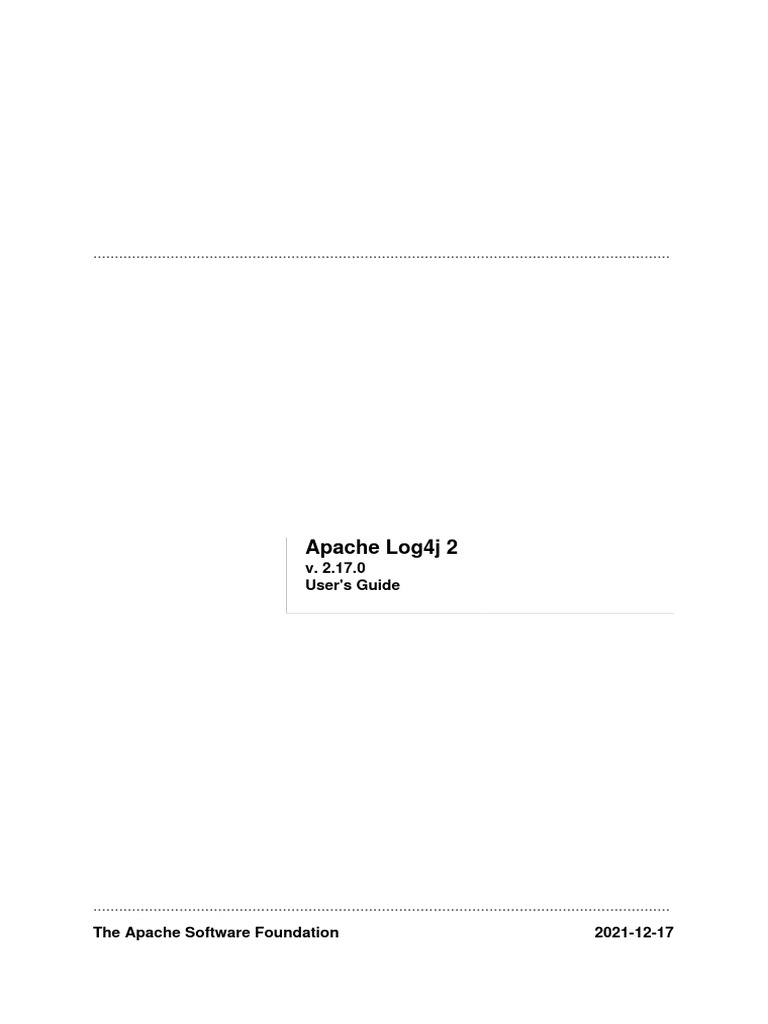 Log4j Users Guide | PDF | Software | Software Engineering