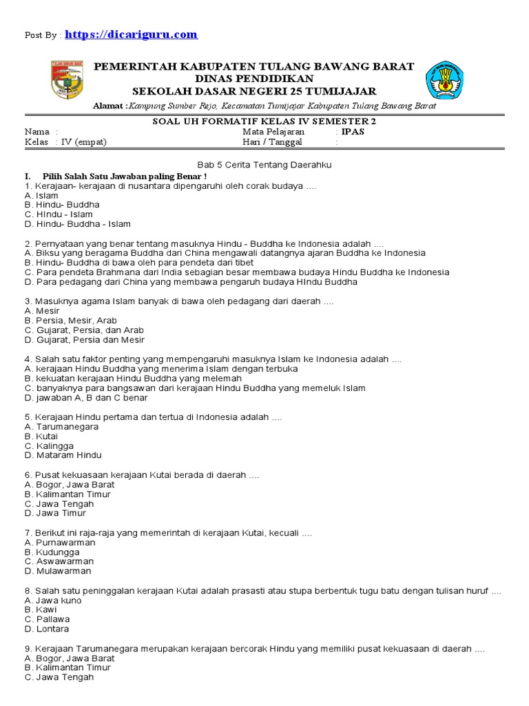 Soal Sumatif Uh Ipas Bab 5 Semester 2 | PDF