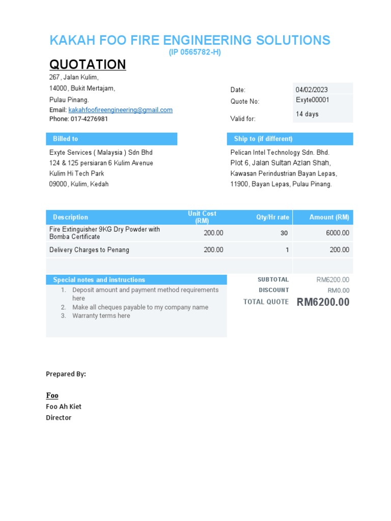 HK Quotation Template Word | PDF
