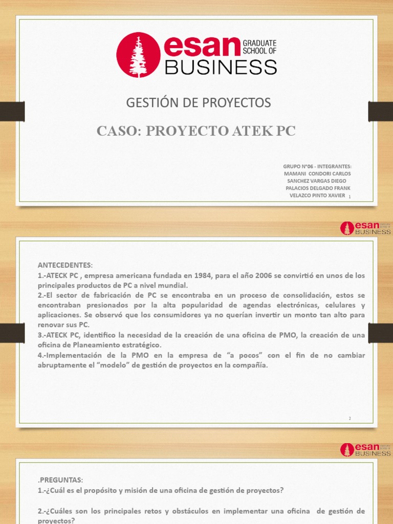 Caso - Proyecto Atekpc - Grupo 06 | PDF