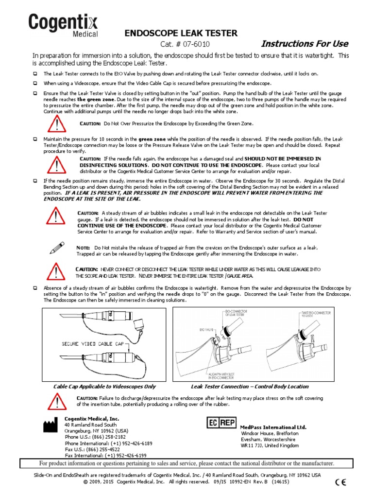 Leak Tester IFU | PDF | Leak | Pump