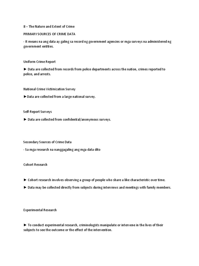 The Nature and Extent of Crime | PDF | Police | Data