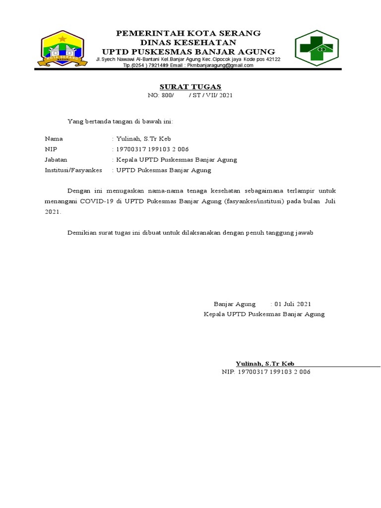 Surat Tugas (Format 1) | PDF