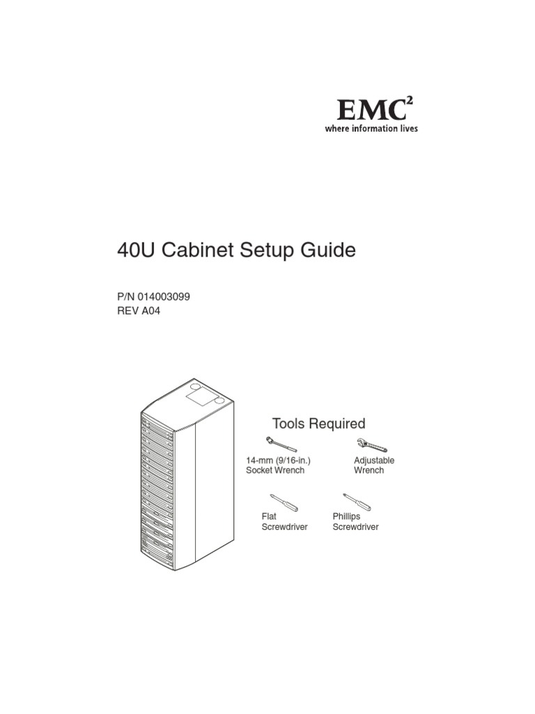 40U Cabinet Setup Guide - A04 | PDF | Cabinetry | Trademark