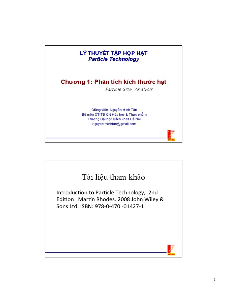 Qua Trinh Thiet Bi Trong CNHH Thuc Pham 2 - Li Thuyet Tap Hop Hat 01 Phan Tich Kich Thuoc Hat ...