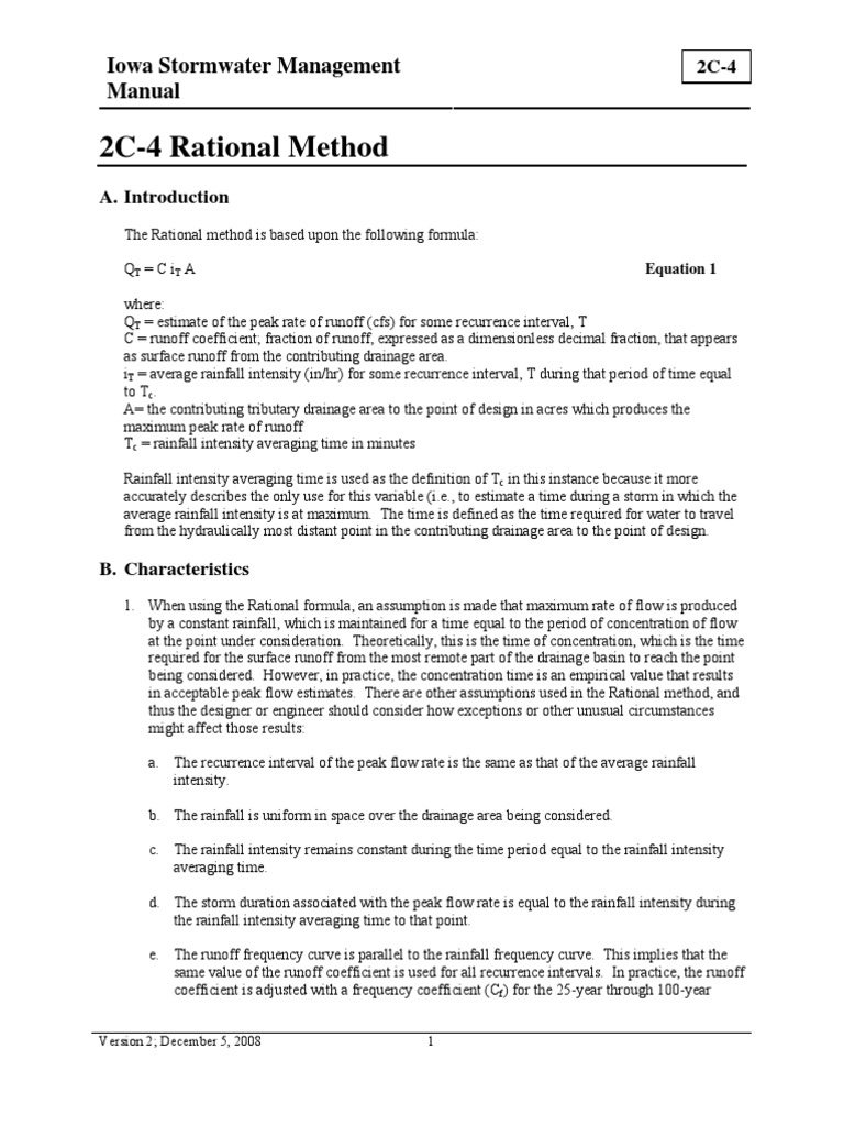 Iowa Stormwater Management Rational Method | PDF | Surface Runoff | Soil