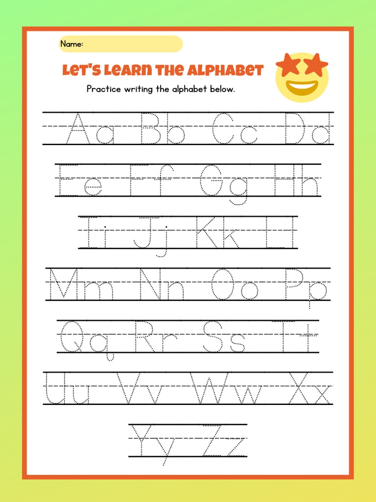 Emoji Alhabet Writing Practice | PDF | Sports & Recreation