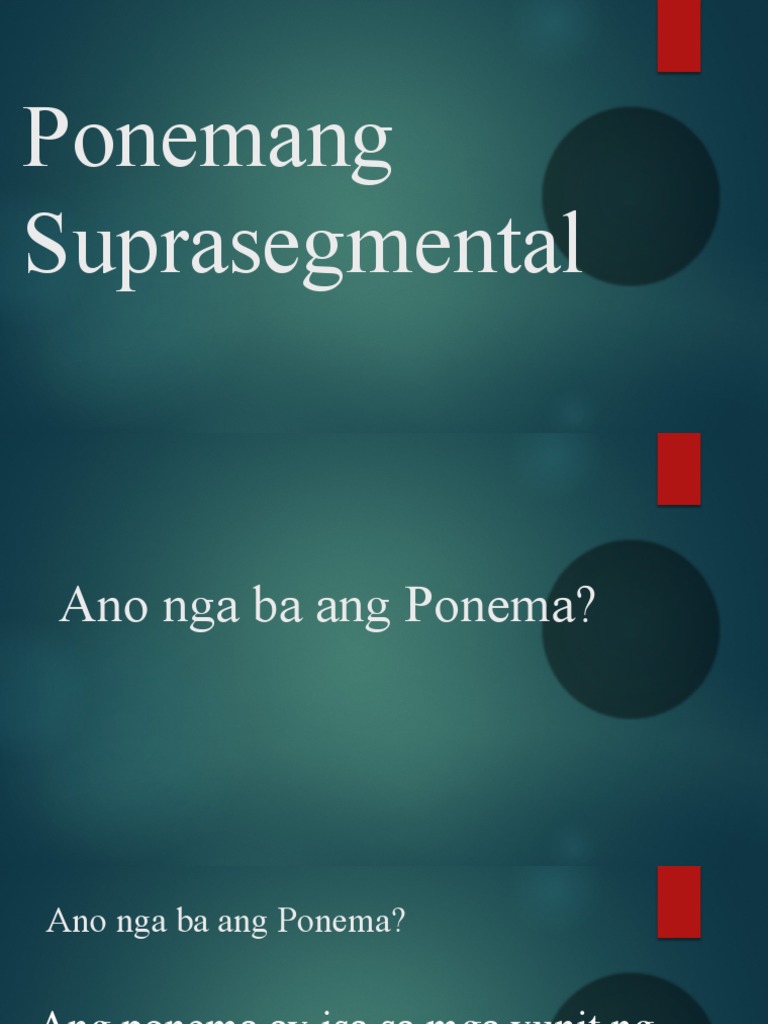 Ponemang Suprasegmental | PDF