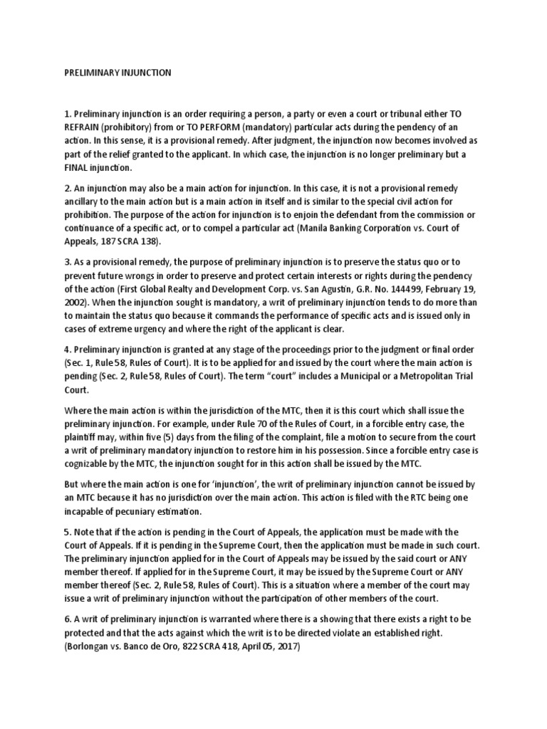 Preliminary Injunction | PDF | Injunction | Constitutional Law