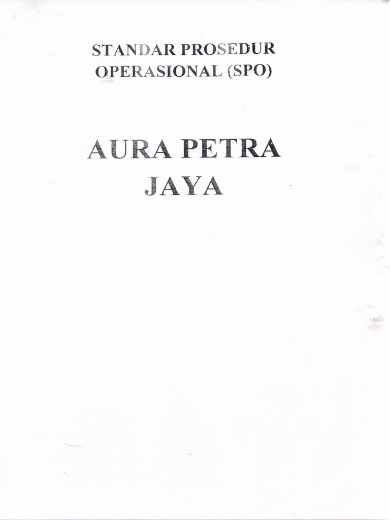 Spo Laundry CV Aura Prtra Jaya | PDF