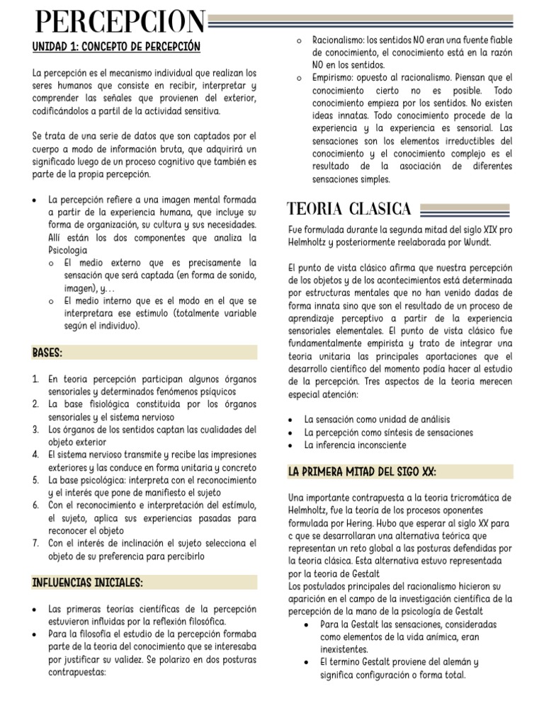 Perception | PDF | Percepción | Experiencia