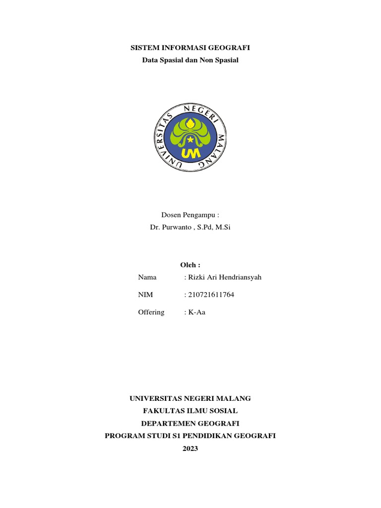 Perbedaan Data Spasial dan Non Spasial | PDF | Teknologi & Rekayasa