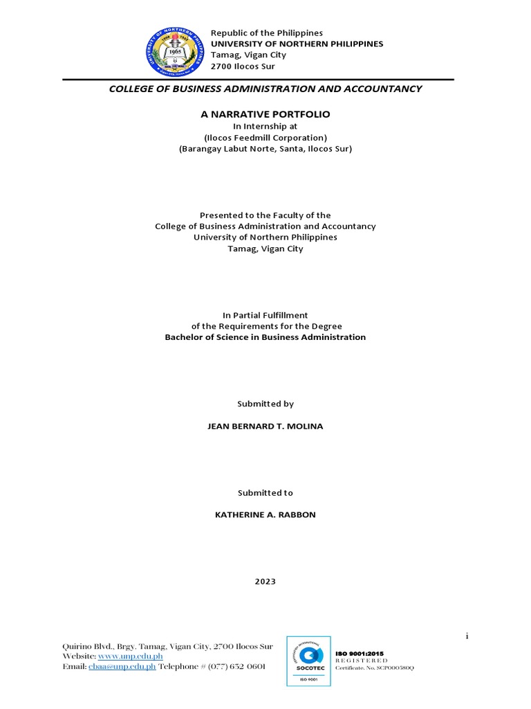 Narrative Report - Ojt | PDF | Cognition | Cognitive Science