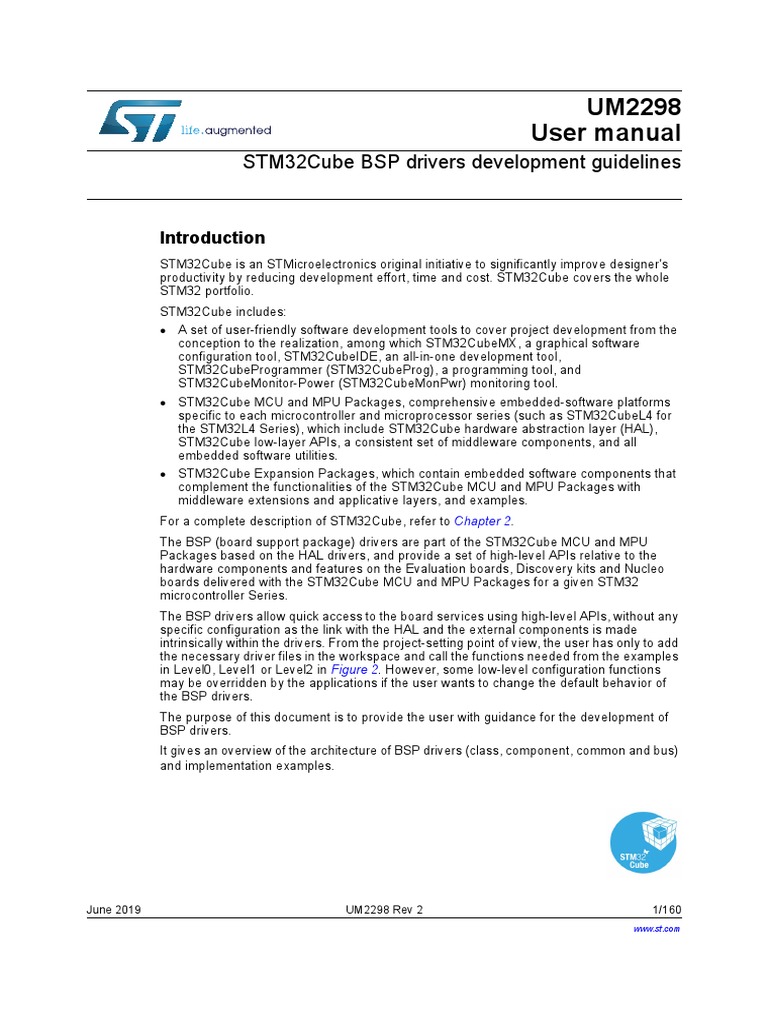 dm00440740 Stm32cube BSP Drivers Development Guidelines ...