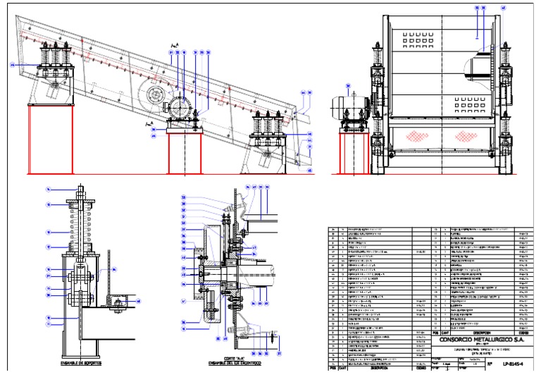 Lista de Partes de Zaranda 6x16 Comesa Lp-8145-4 | PDF