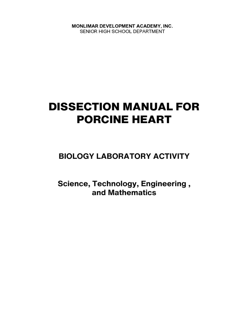 Pig Heart Dissection Manual STEM | PDF | Heart Valve | Atrium (Heart)