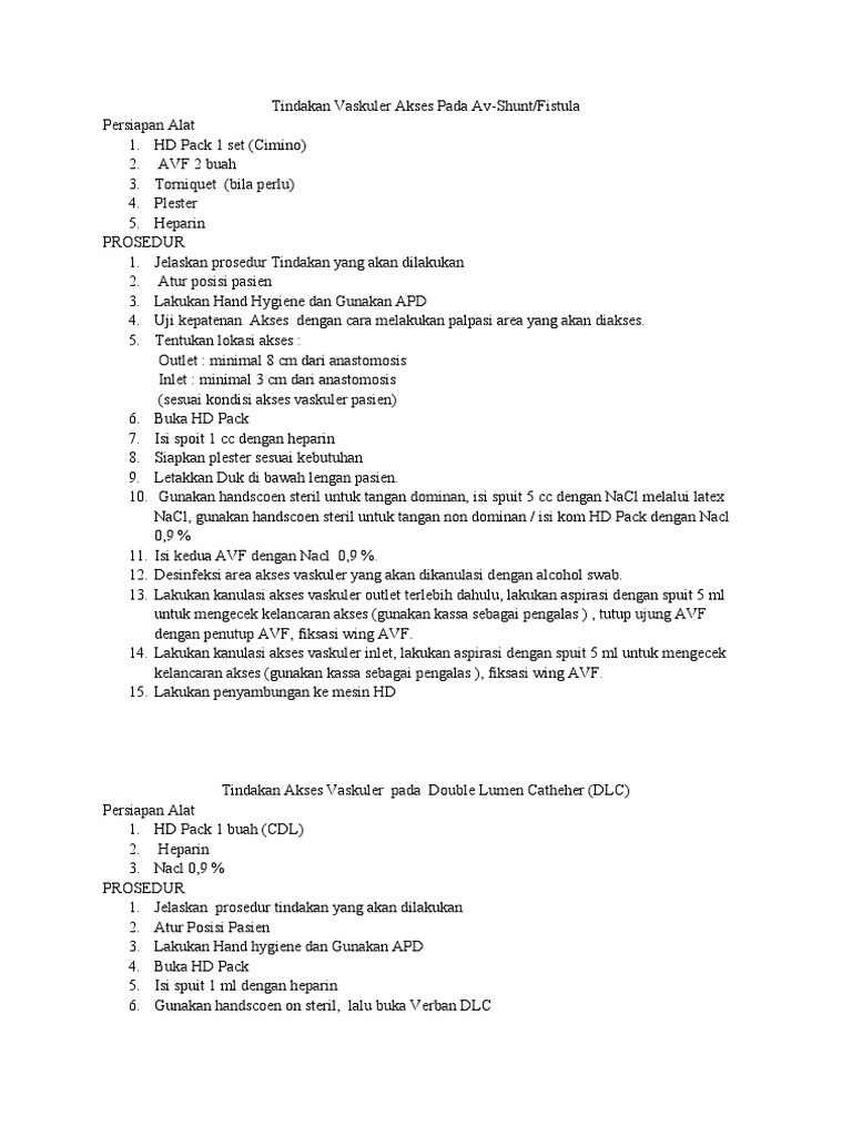 Tindakan Akses Vaskuler | PDF | Sains & Matematika