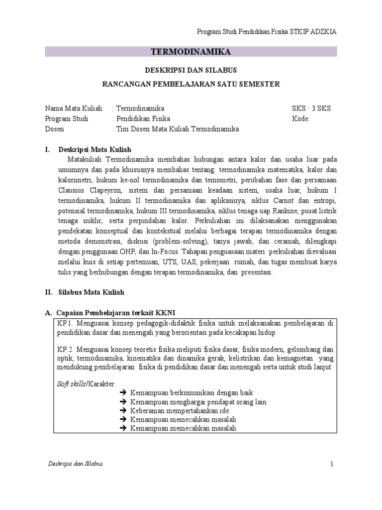 RPS Termodinamika | PDF