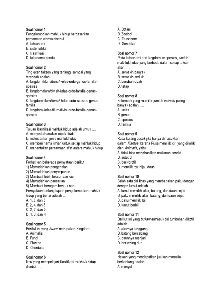 Soal Pelatihan Posi SD | PDF