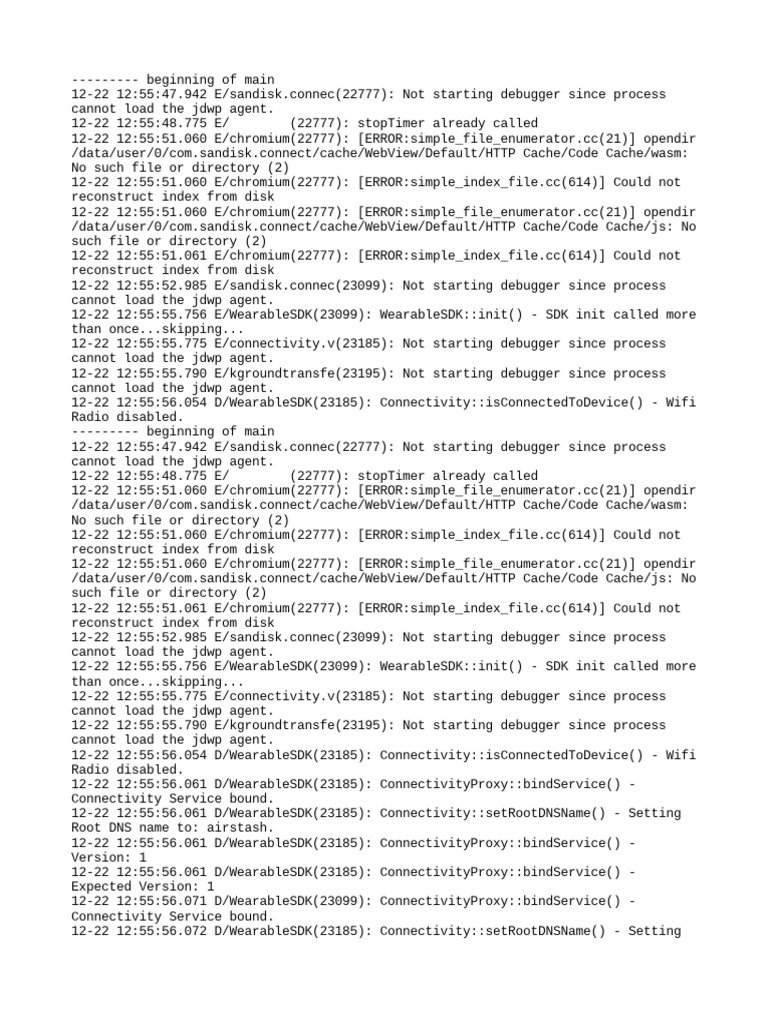 Connect Debug Log | PDF | Computing | Computer Science
