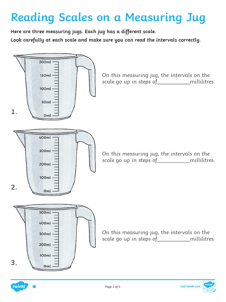 Measuring Litres and Millilitres Worksheets | PDF | Litre | Metrology