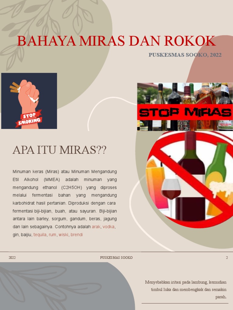 Bahaya Miras Dan Rokok | PDF
