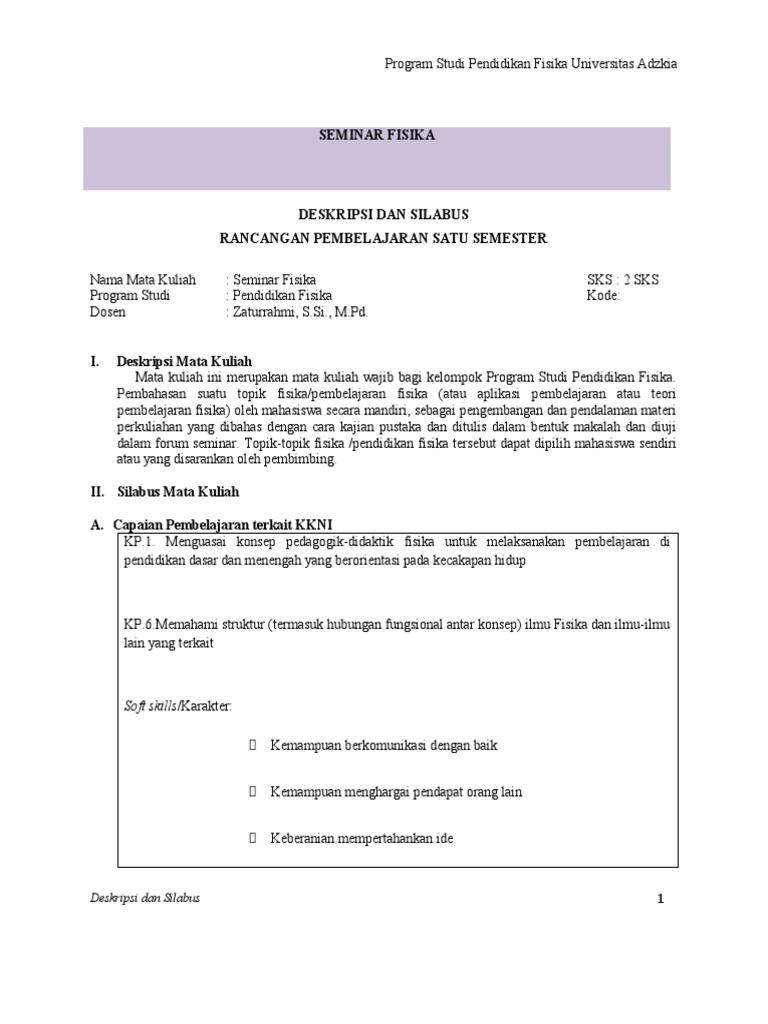 RPS Seminar Fisika | PDF