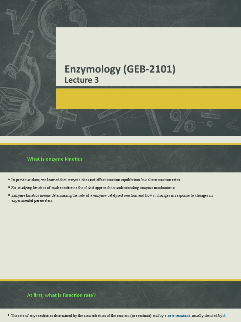 Michaelis-Menten Equation Overview | PDF | Reaction Rate | Enzyme