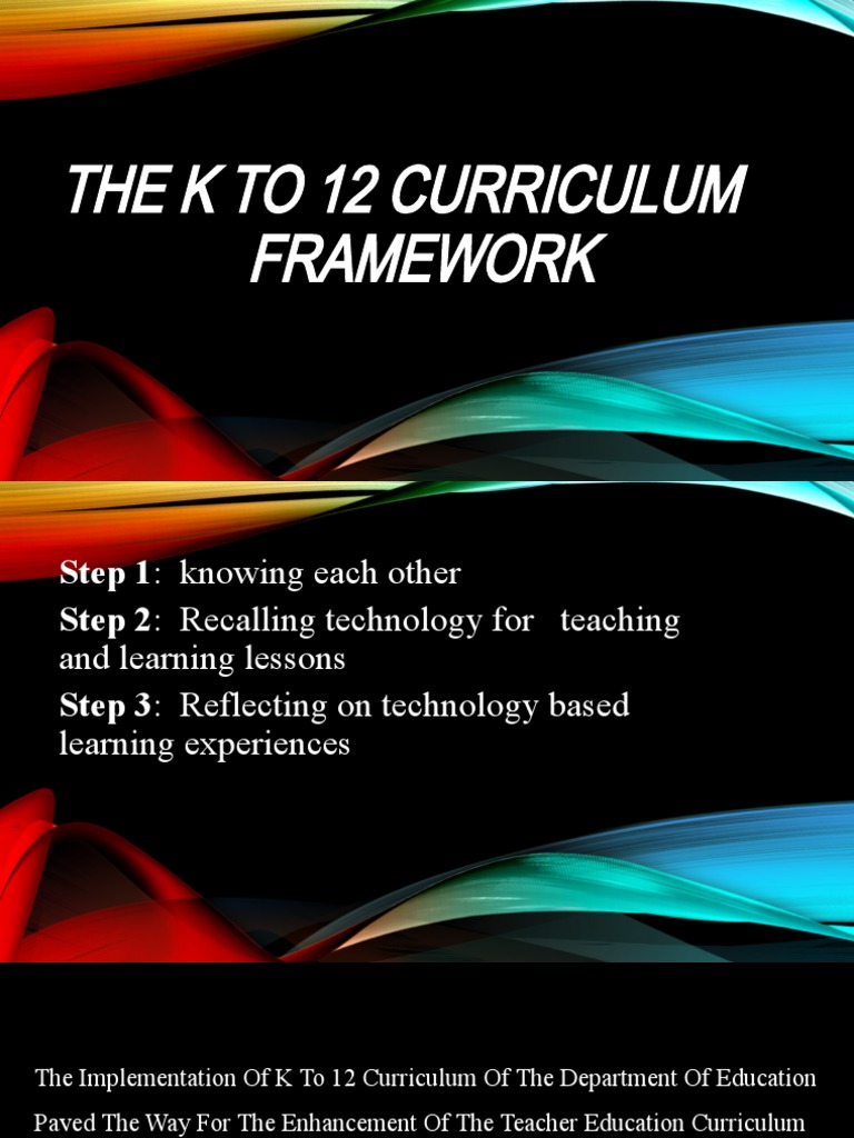 K To 12 Curriculum Framework Group1 | PDF | Curriculum | Teachers