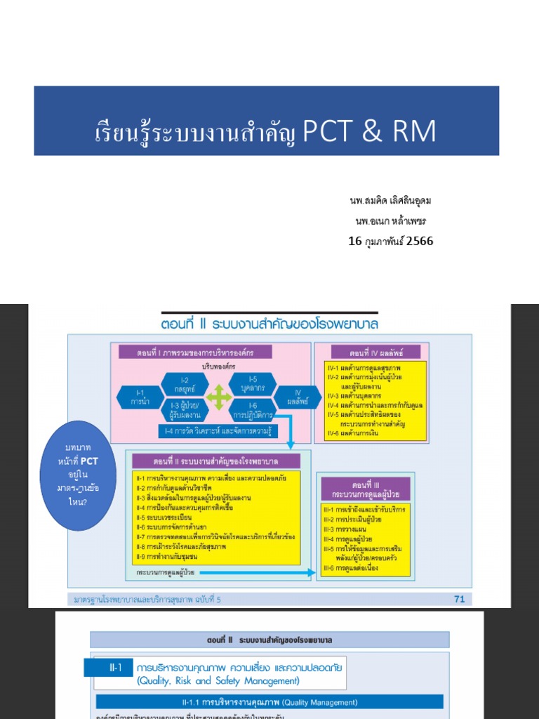 เรียนรู้ระบบงานสำคัญ PCT - RM (ใหม่) 1 3 | PDF