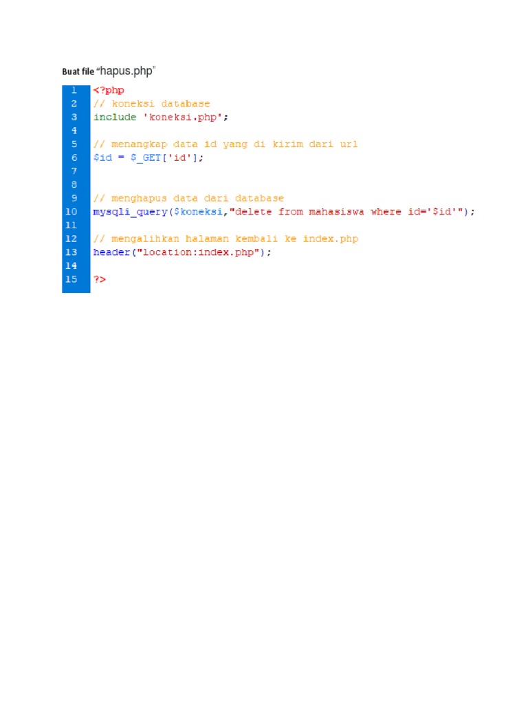 4 CRUD - Hapus Data | PDF 4 CRUD - Hapus Data | PDF