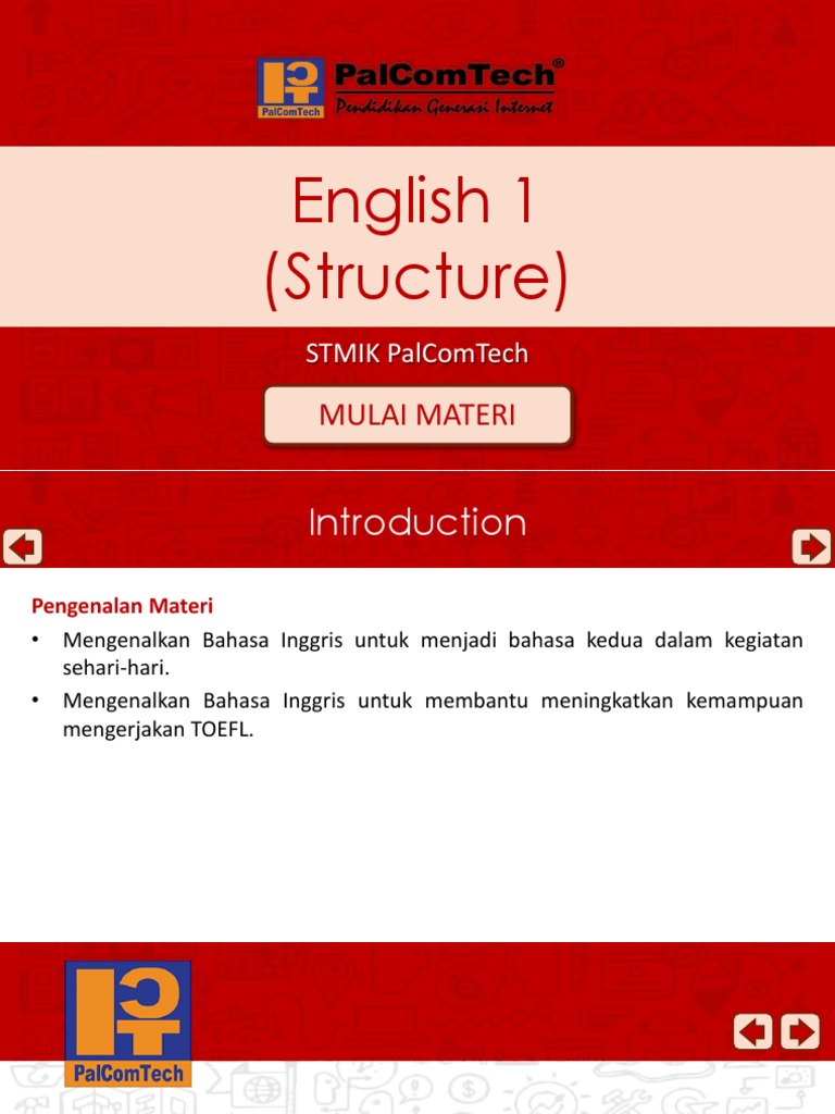 English 1 (Structure) : Mulai Materi | PDF | Adverb | Verb